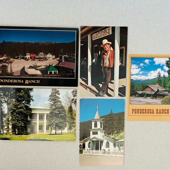 Art | Bonanza Vintage New From The 8s Postcards The Ponderosa Lot Of 5 ...